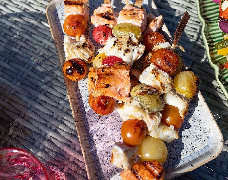 Rainbow fish skewers | Slimming World