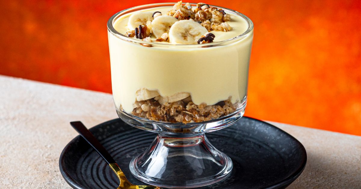 Gingerbread banana custard pot | Slimming World