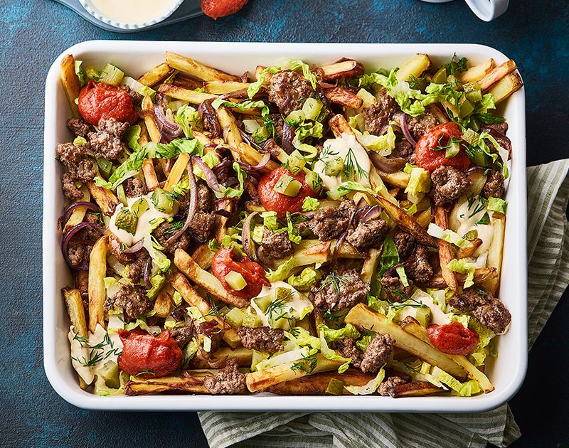 Burger loaded fries | Slimming World